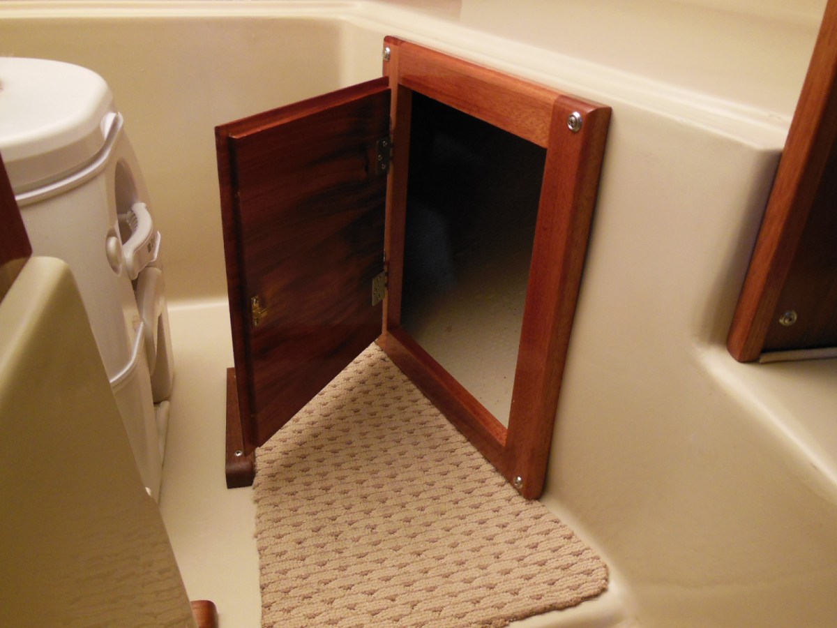Make a Door to Storage Space Under the V Berth – The $tingy Sailor